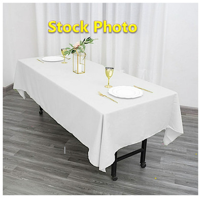 White Rectangle Polyester 60x102 Tablecloth Fabric NEW IN PACKAGE | eBay