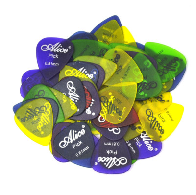 100pcs Alice Med 0.81mm Transparent Matte Guitar Picks Plectrums ...