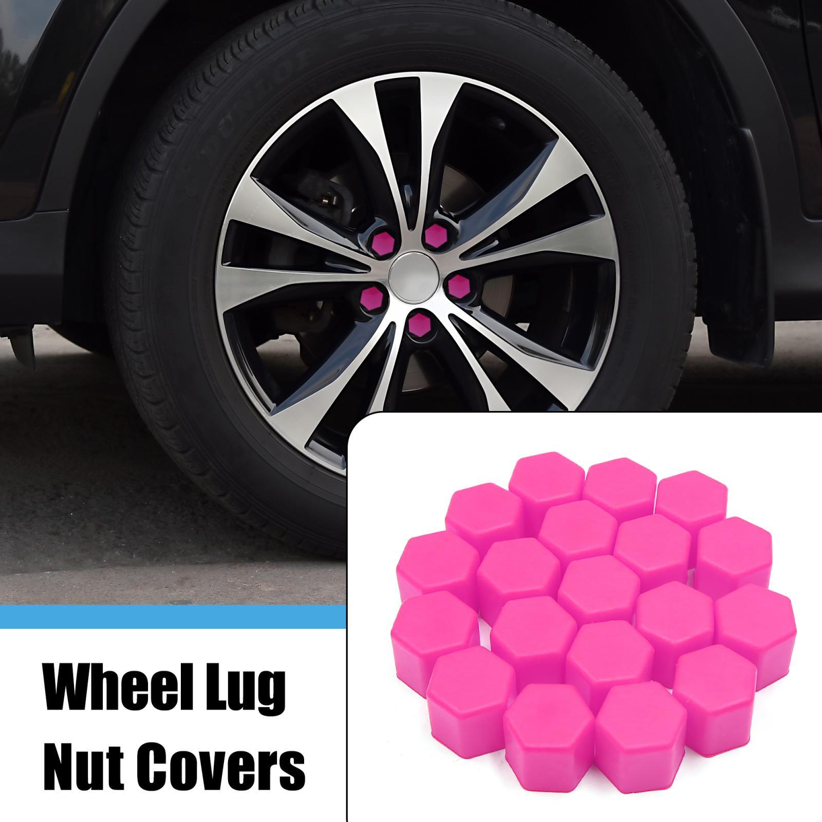 20pcs 17mm Rubber Car Wheel Tire Tyre Nut Screw Cover Caps Hub ...