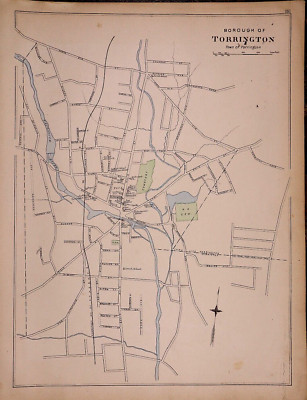 1893 Plat Map ~ TORRINGTON, CONNECTICUT (15x19)-#013 | eBay