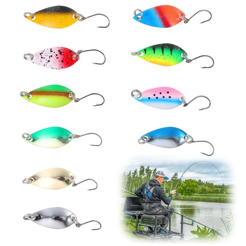 10piece Realistic And Versatile Metal Spoon Fishing Lure For Trout Bait ...