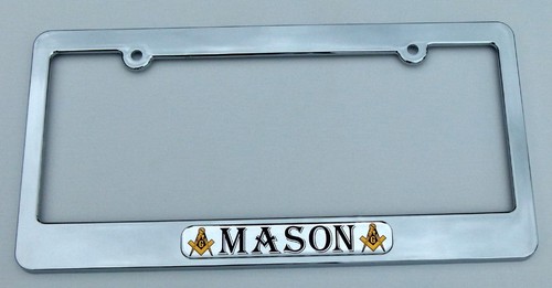 Mason Masonic flag plastic chrome plated Car License plate frame holder ...