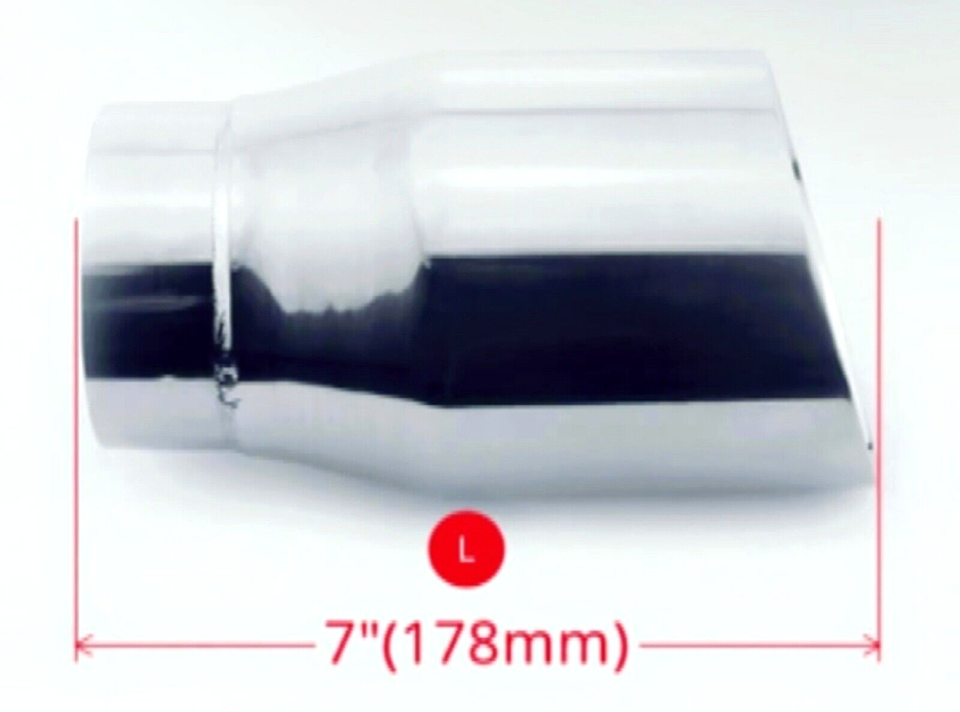 3" Exhaust Tips 3 Inch Inlet 4 Inch Outlet 7" Long Stainless Steel Tip ...