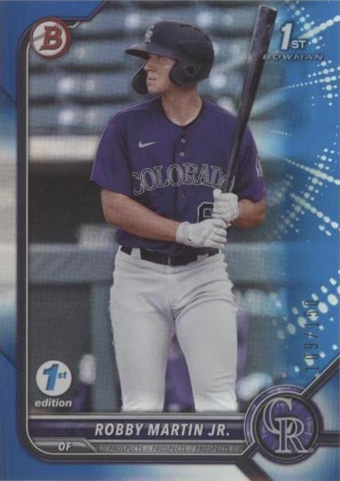 2022 Bowman 1st Edition - Robby Martin Jr. #BPPF-43 Blue Foil /150 (RC ...