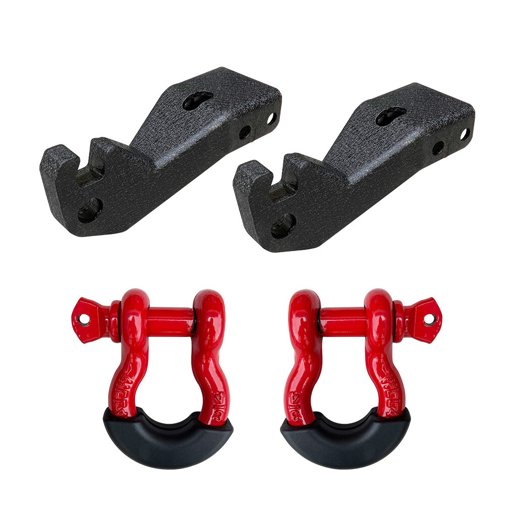 Fits 2007-2013 Chevy/GMC 1500 Front Tow Hook Mount Bracket and D-Ring ...