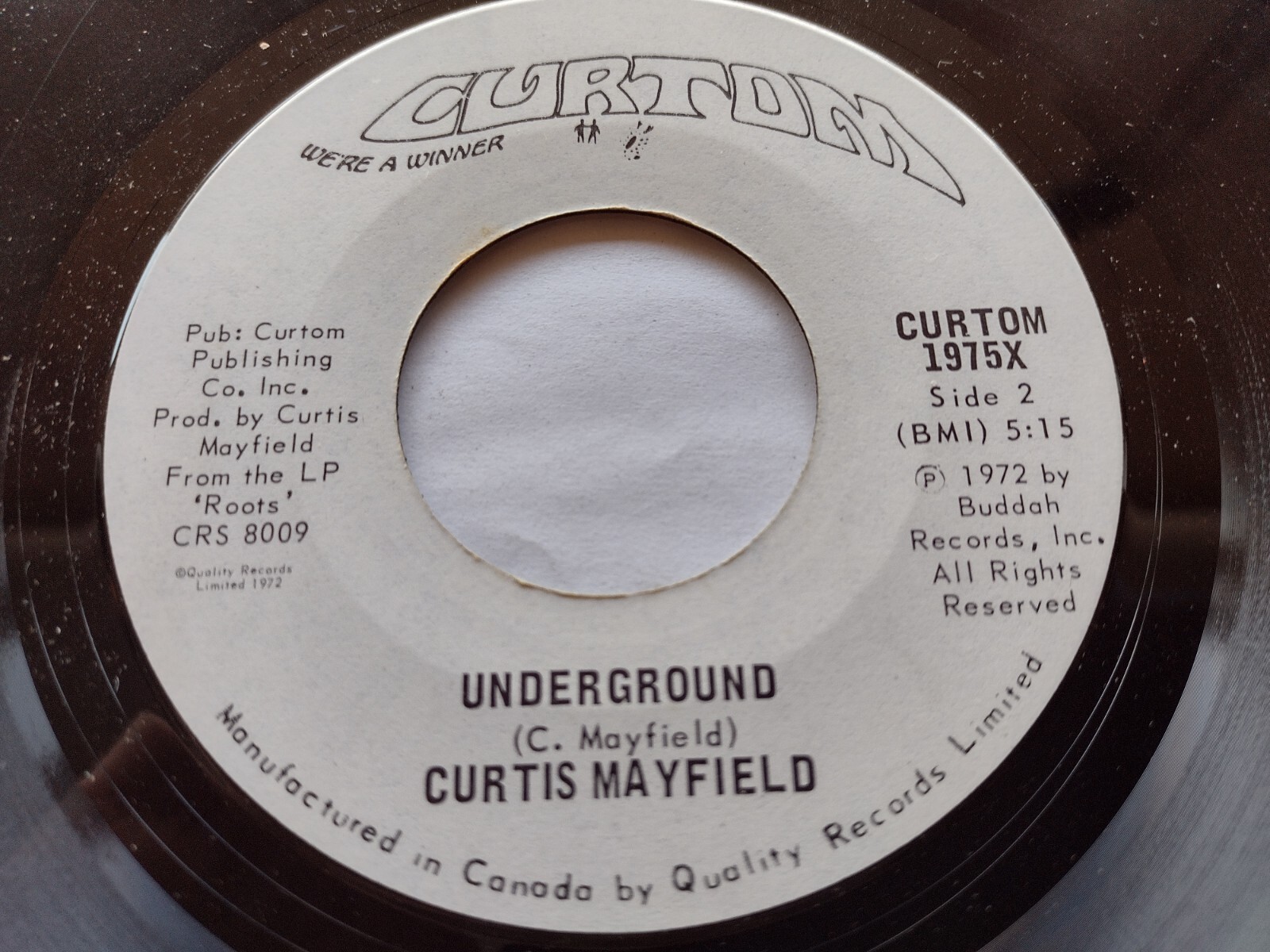 CANADADIAN NM- CURTIS MAYFIELD Freddie's Dead THEME FROM "Superfly ...