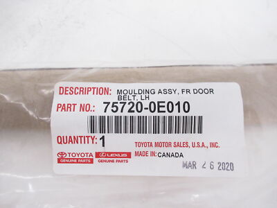 Genuine OEM Lexus 75720-0E010 Driver Front Door Belt Moulding | eBay