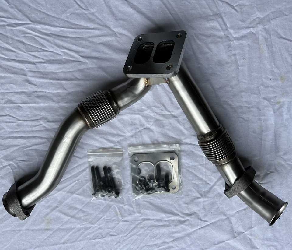 For 1994-1997 Ford OBS Diesel 7.3 Turbo Stainless Up Pipe Kit One Piece ...
