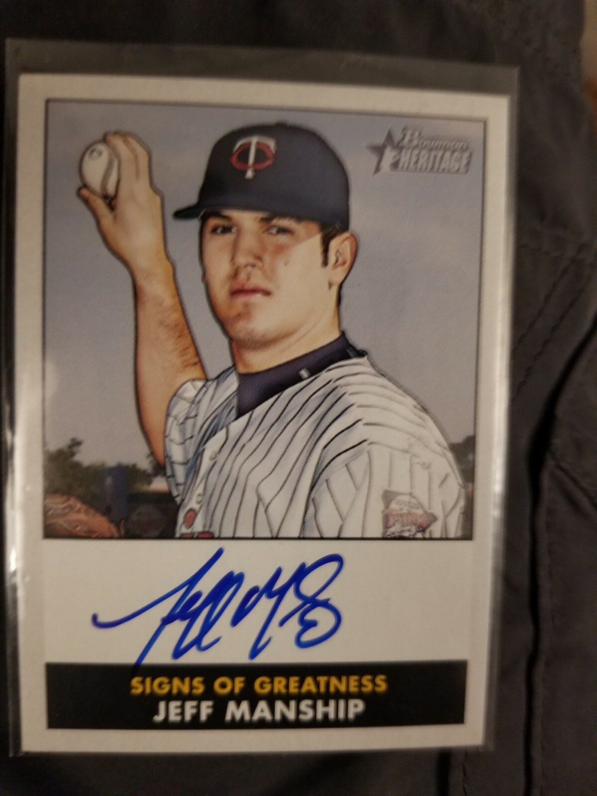 2007 Bowman Heritage Signs of Greatness #JM Jeff Manship Autograph/Auto ...