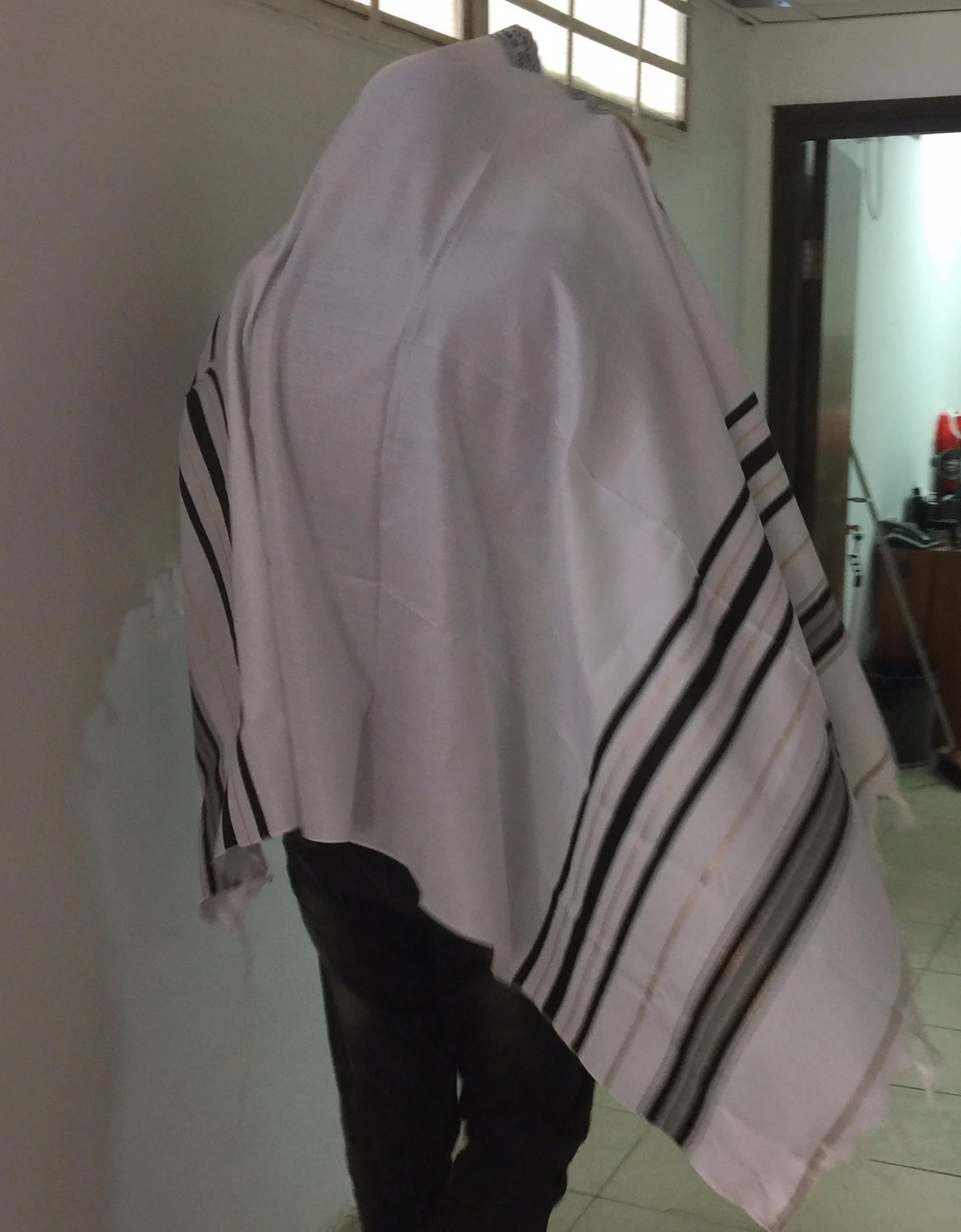 55" Black & Gold Kosher Tallit Talit Talis Made in Israel Jewish Prayer ...