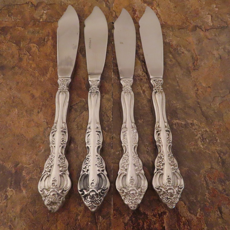 Oneida Michelangelo Cube Set 4 Butter Knives Heirloom Stainless ...
