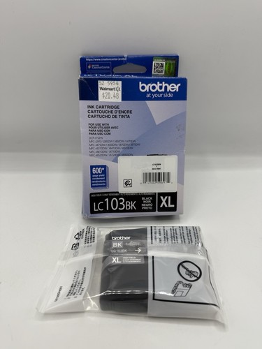 Brother LC103BK XL Black High Yield Ink Cartridge Genuine Exp - 07/2026 ...