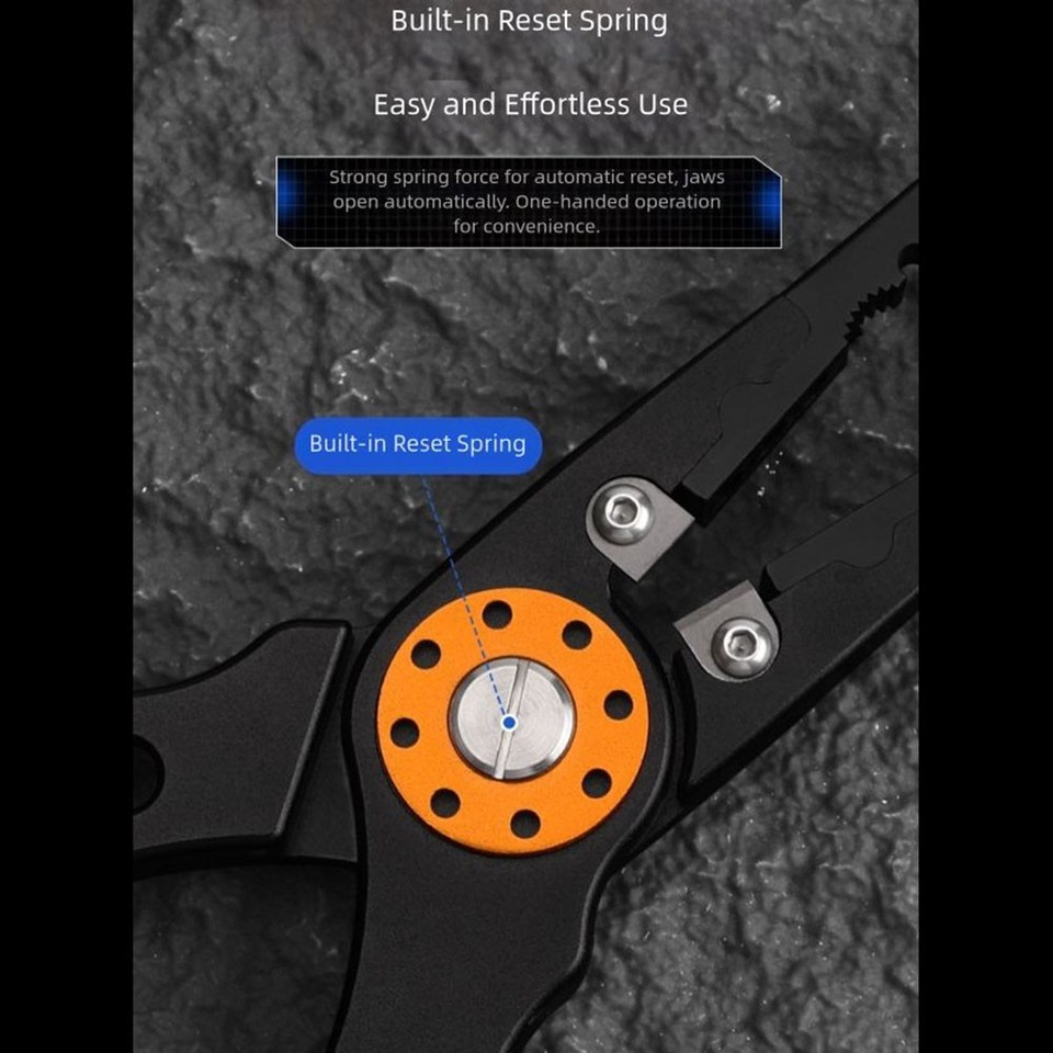 Aluminum Fishing Pliers and Fish Lip Gripper with Rope for Hook Removal ...