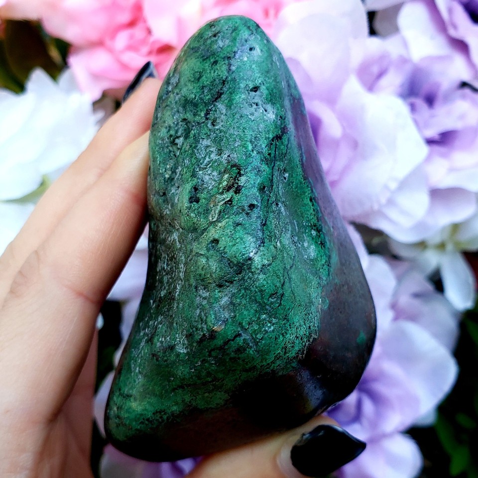 Rare green Cuprite Large polished natural crystal healing gemstone ...