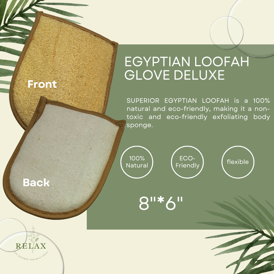 Natural Loofah Sponge, Real Egyptian Bath & Shower Exfoliating Body SPA ...