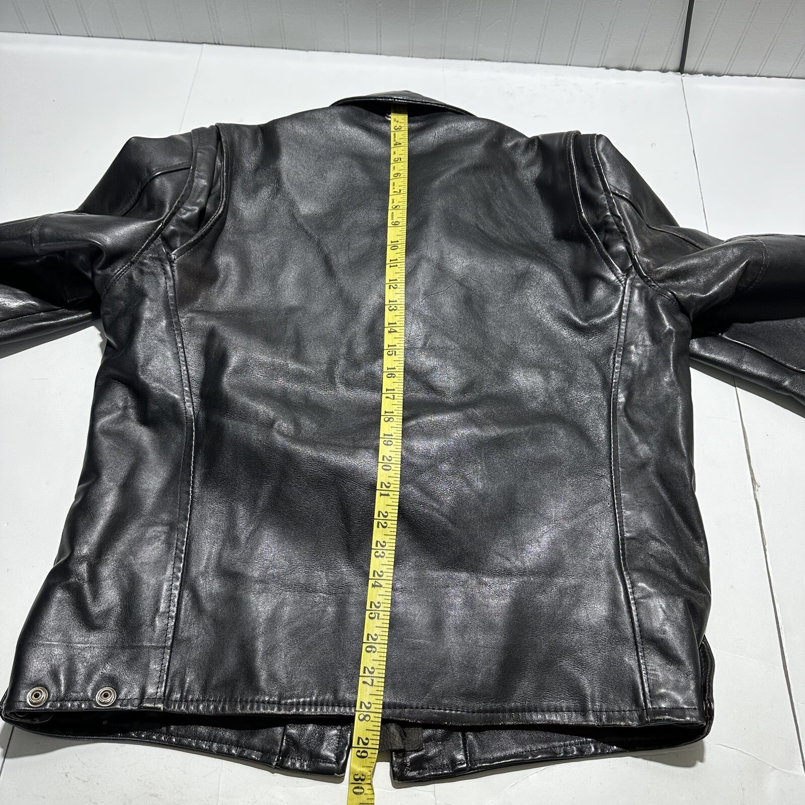 Vintage Leather Police Motorcycle Jacket Mens 46 Buco… - Gem