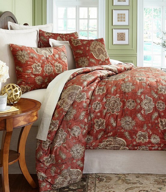 Southern Living 3 Piece Comforter Set Floral Multicolor King Shams ...