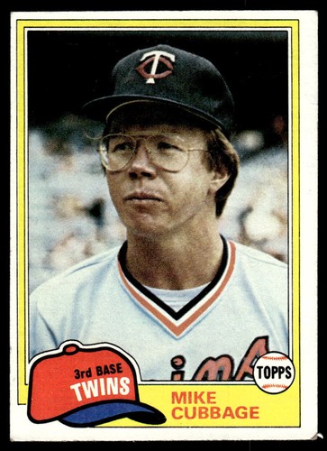 1981 Topps Mike Cubbage #657 Minnesota Twins Baseball Card | eBay