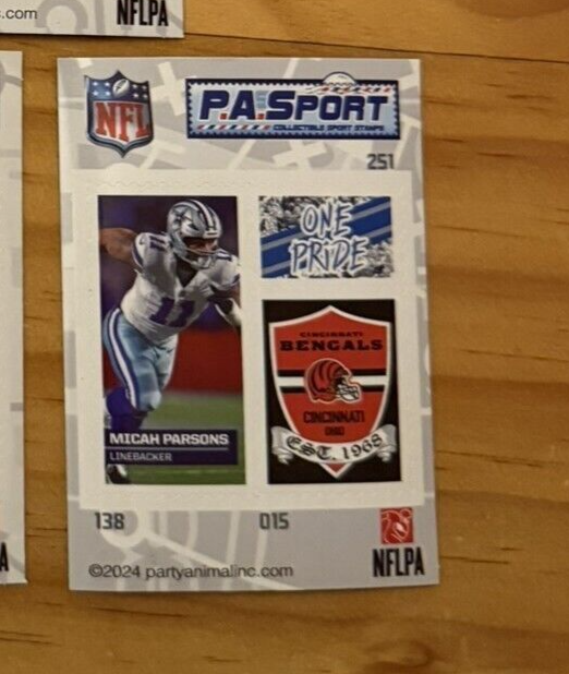 P.A. SPORT NFL 2025 SERIES 3 COLLECTIBLE SPORT STAMPS - PICK YOUR ...