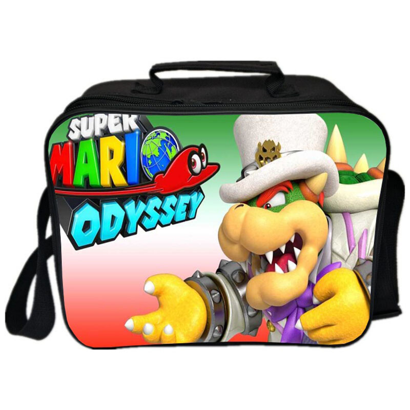 Insulated Lunch Mario Bag Adults Portable Lunchbox Kids School Storage ...