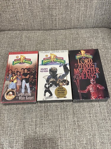 Lot of 3 Power Rangers VHS Tapes Vintage Mighty Morphin Movies Sealed ...
