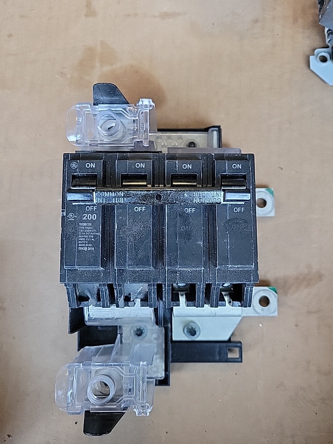 GE THQMV200 200 Amp 2 Pole Circuit Breaker 120/240VAC Type THQM General ...