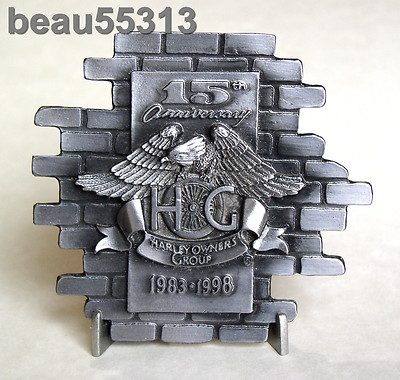 HARLEY DAVIDSON HOG OFFICER 1998 15th ANNIVERSARY CHAPTER MEDALLION ...