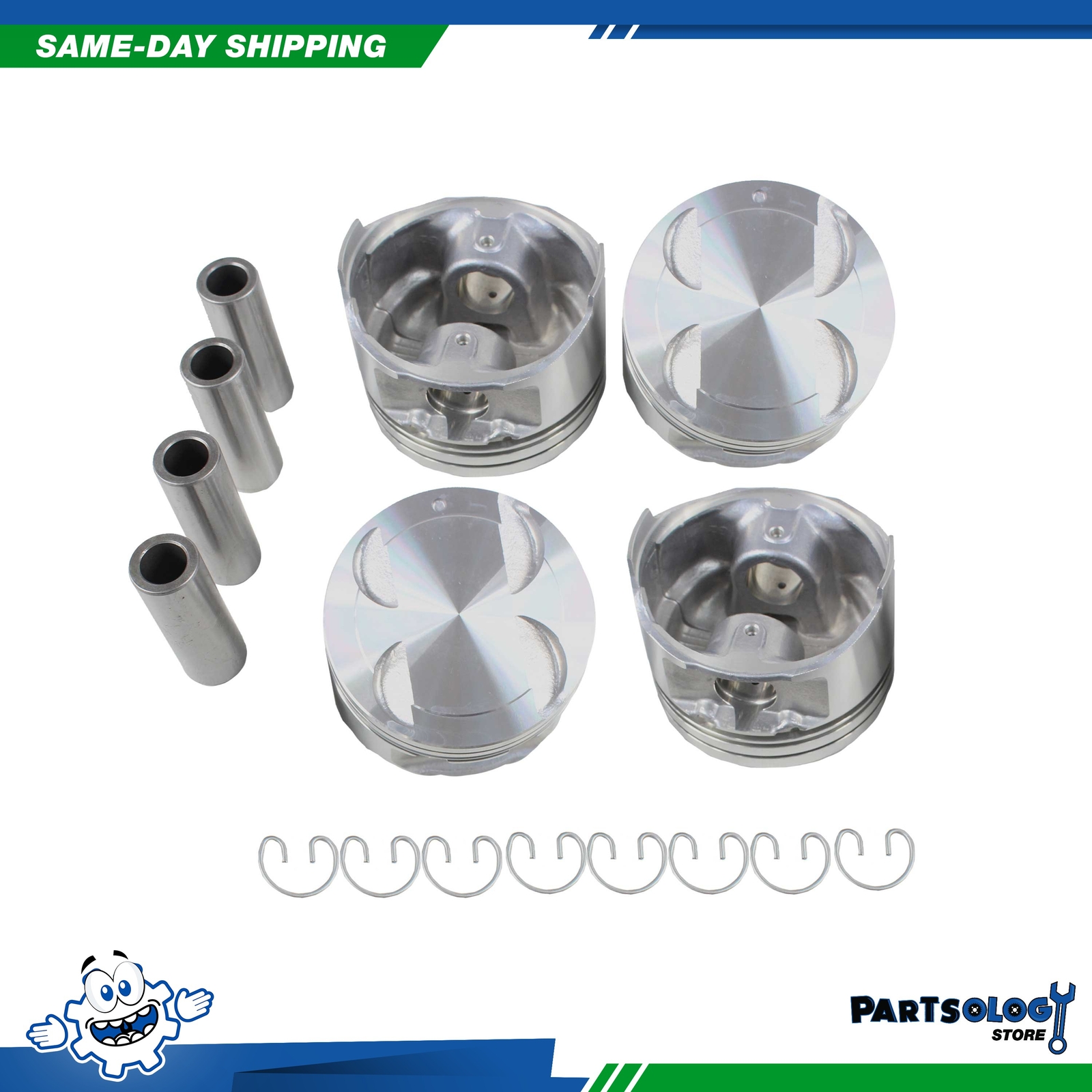 DNJ Pistons Set of 4 for MAZDA Miata Protege Ford ESCORT KIA P490 for ...