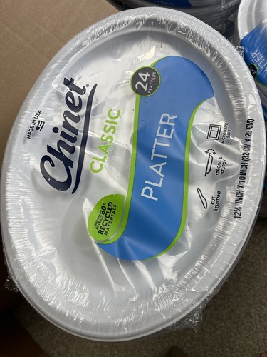 Chinet Platters Classic Heavy Duty Cut Resistant 24 Count Party ...