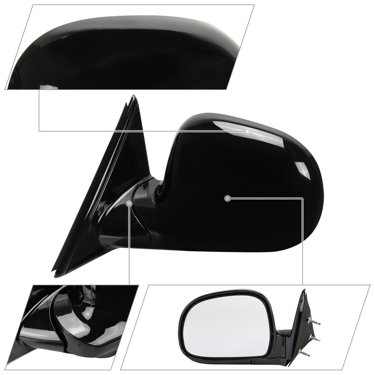 Side Mirrors Fits 1994-1998 Chevy S10 Blazer GMC S15 Jimmy Sonoma ...