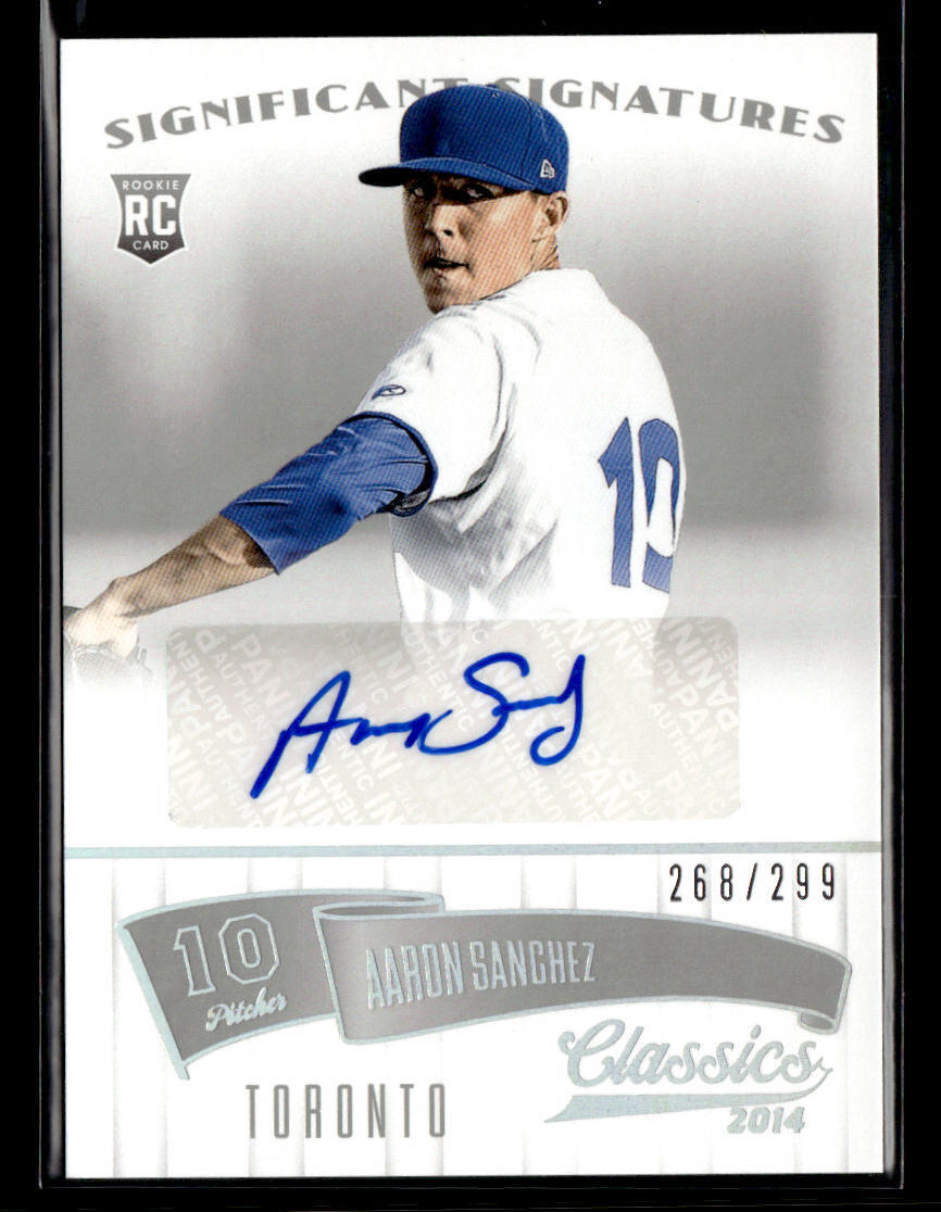 2014 Panini Classics - Significant Signatures Silver #1 Aaron Sanchez ...