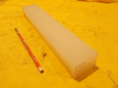 1 1/2" NATURAL NYLON BAR machinable plastic flat sheet stock 1 1/2" x 2 ...