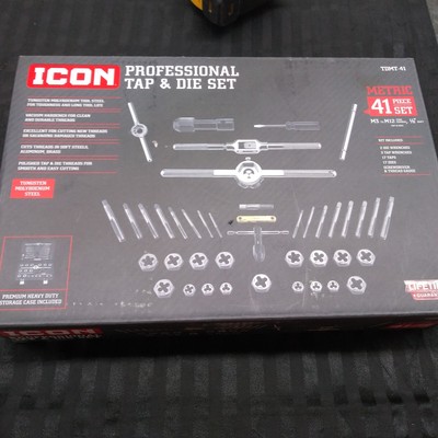 Icon TDMT-41 41 Piece Metric Professional Tap & Die Set 59159 | eBay