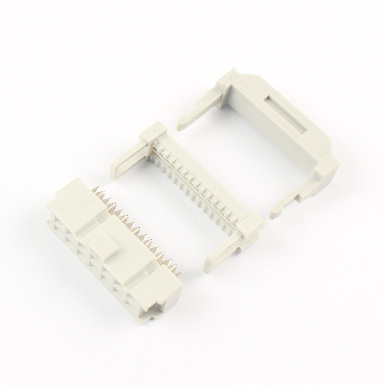 100Pcs 2.54mm Pitch 2x7 Pin 14 Pin IDC FC Female Header Socket ...