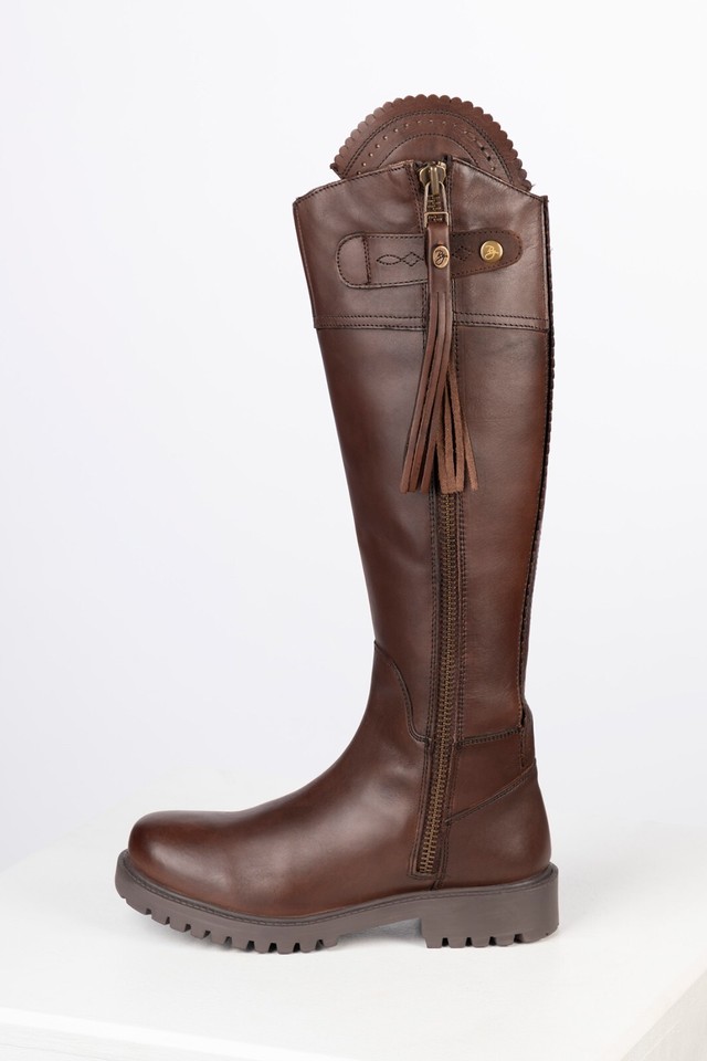 Ladies Tall Leather Country Boot Women's Full Zip Spanish Riding Boot ...