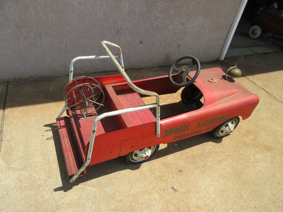 Vintage Fire truck hood and ladder Peddle Car AMF | eBay