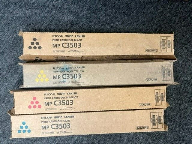 Ricoh Savin Lanier Set MP C3503 CMYK 841813 841814 841815 841816 GENUINE