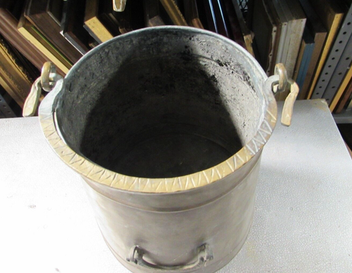 Antique Turkish Copper Bucket Pail Umbrella Pot Handmade Wrought Iron ...