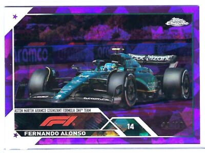 2023 TOPPS CHROME SAPPHIRE FORMULA 1 F1 FERNANDO ALONSO #35 PURPLE ...