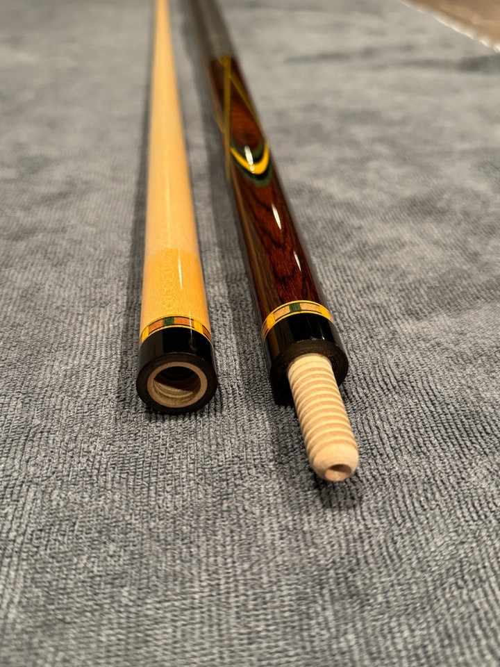 Mariposa Custom Pool Cue Gorgeous Butterfly Splice w Unique Maple Joint ...