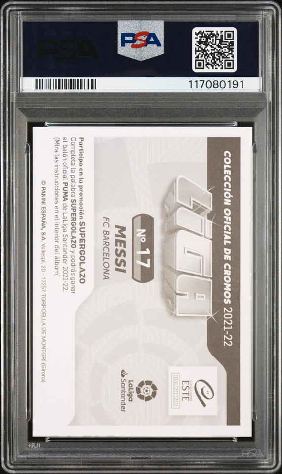 2021 PANINI COLECCIONES ESTE LA LIGA #17 LIONEL MESSI PSA 10 | eBay