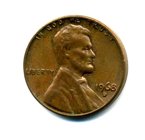 Lincoln MEMORIAL Cent 1968 D Average Circulated United States 1 Penny ...