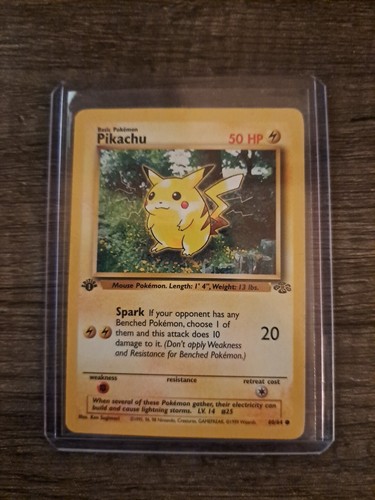 1999 Pokemon Pikachu 1st Edition Jungle Card With Red Cheeks 60/64 VG ...