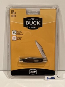 BUCK 379 SOLO Select Knife. NIB Woodgrain Handle. | eBay