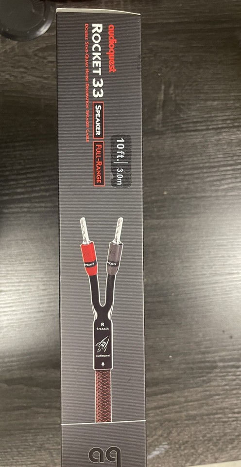 AudioQuest Rocket 33 Cable with Bananas Full Range - Pair (10.0 feet ...