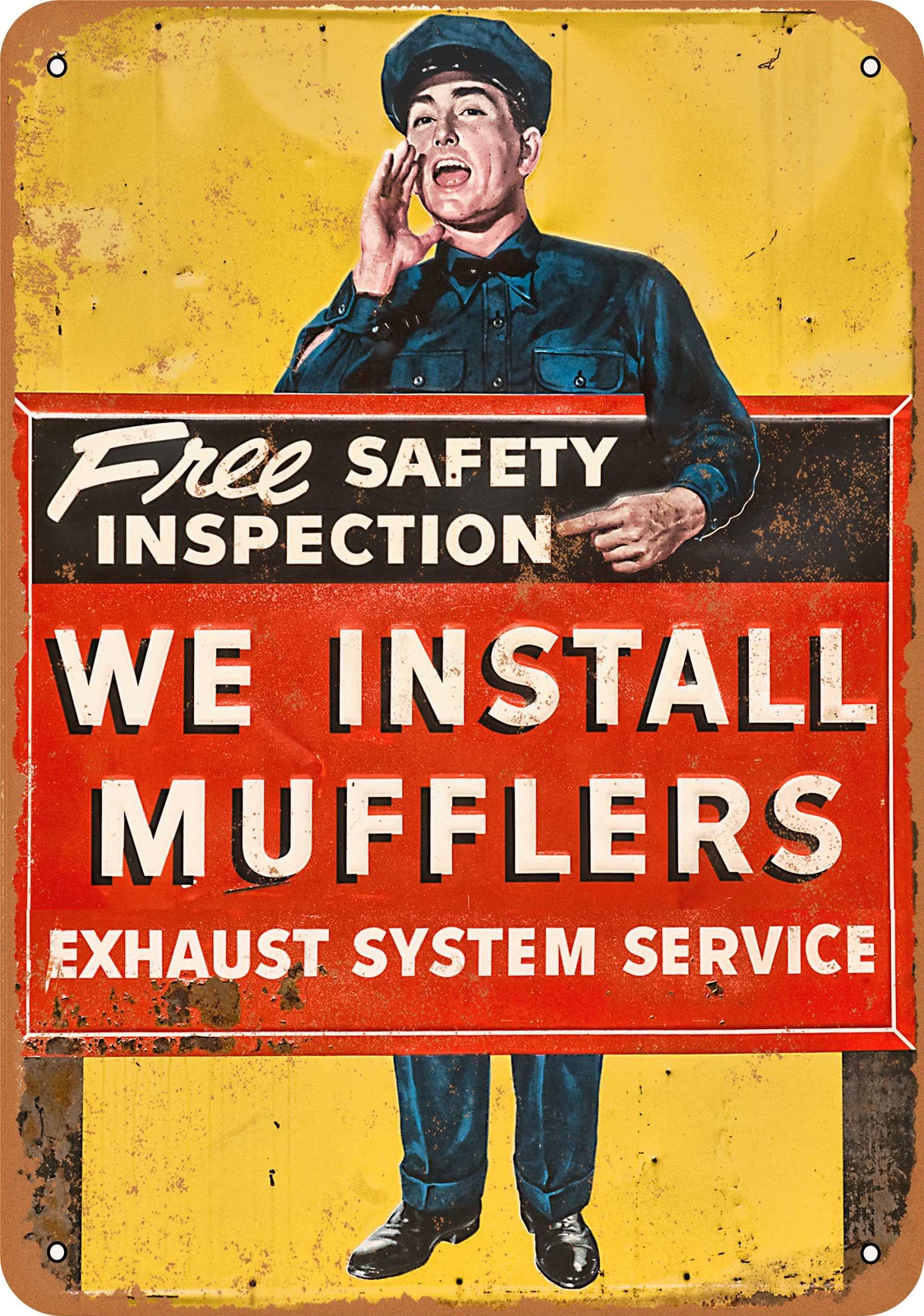 METAL SIGN - We Install Mufflers - Vintage Look Reproduction | eBay
