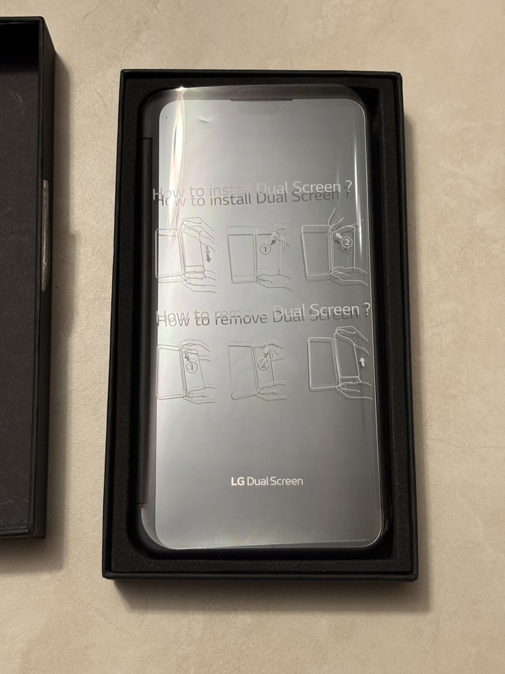 LG DUAL SCREEN CASE THIN Q LM-V515N FOR LG G8X - BLACK 691322015287| eBay