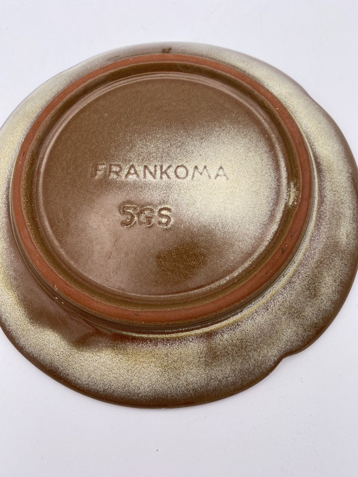 Vintage Frankoma Pottery Plates 5GS SET OF 4 Plainsman Brown Satin 6.5 ...