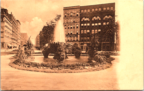 Fountain Capitol Square Detroit MI Sepia Tone 1907 Postcard D35 | eBay ...