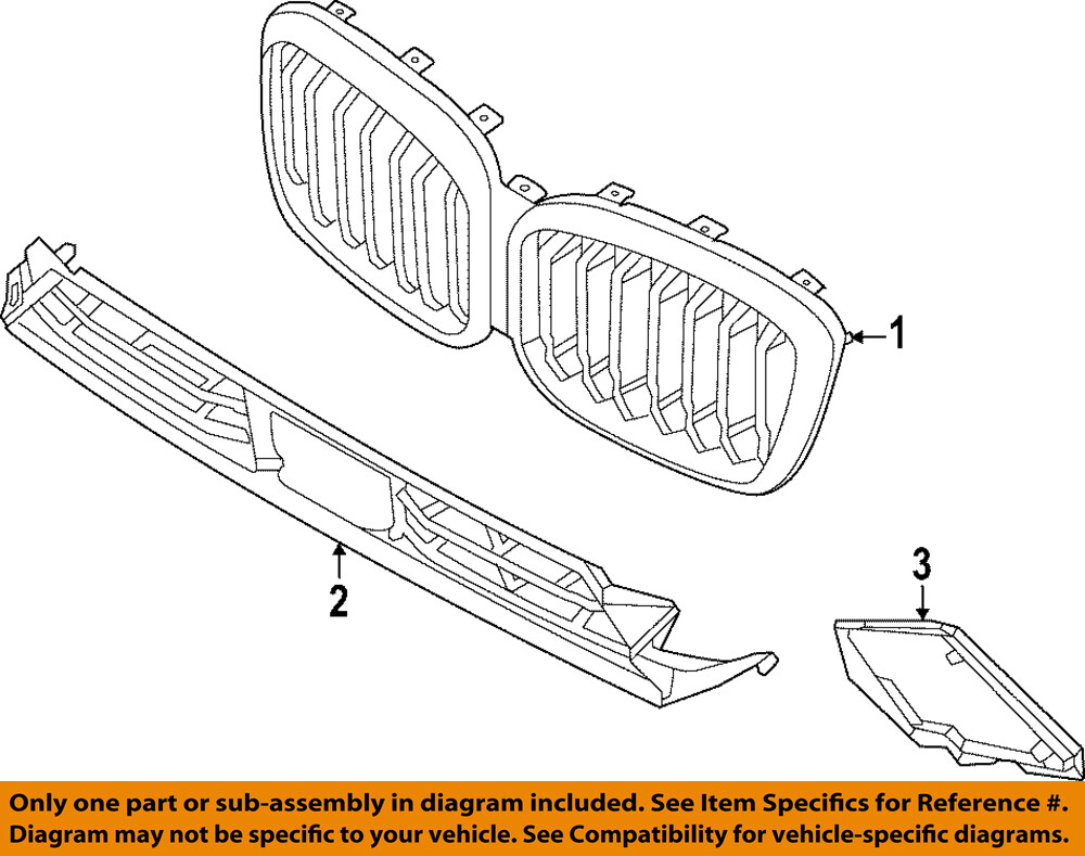BMW+51119451144+Front+Right+Lower+Grille+Molding for sale online | eBay